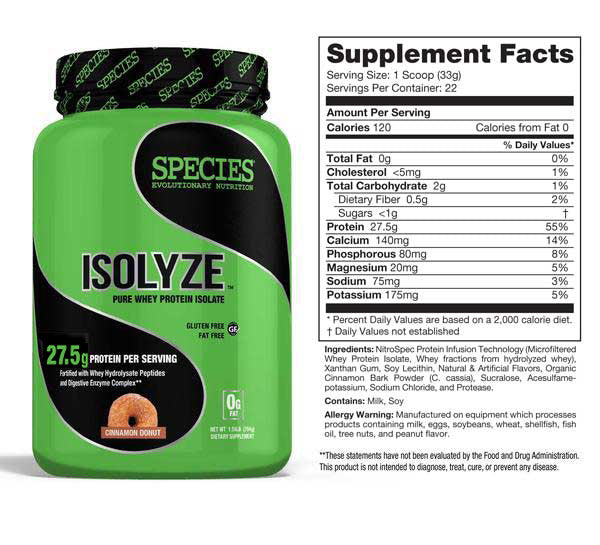 ISOLYZE Whey Protein Isolate by SPECIES Nutrition – Species Nutrition
